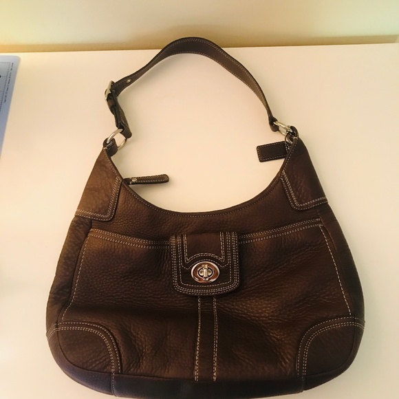 Coach | Bags | Coach Hamilton Pebbled Leather Hobo Shoulder Bag | Poshmark